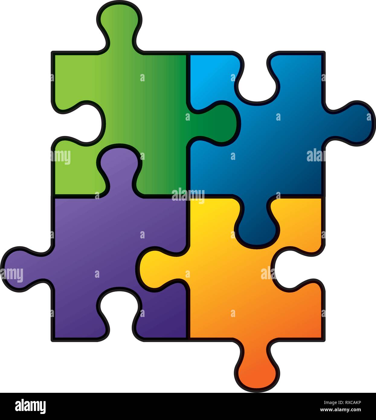 puzzle attached solution icon Stock Vector Image & Art - Alamy