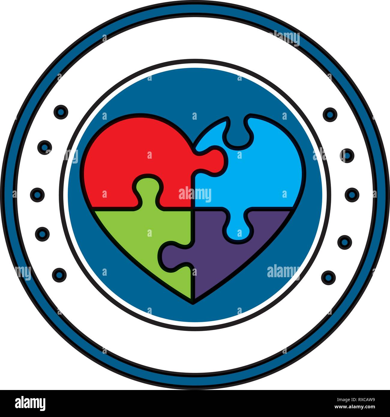 heart with puzzle pieces Stock Vector Image & Art - Alamy