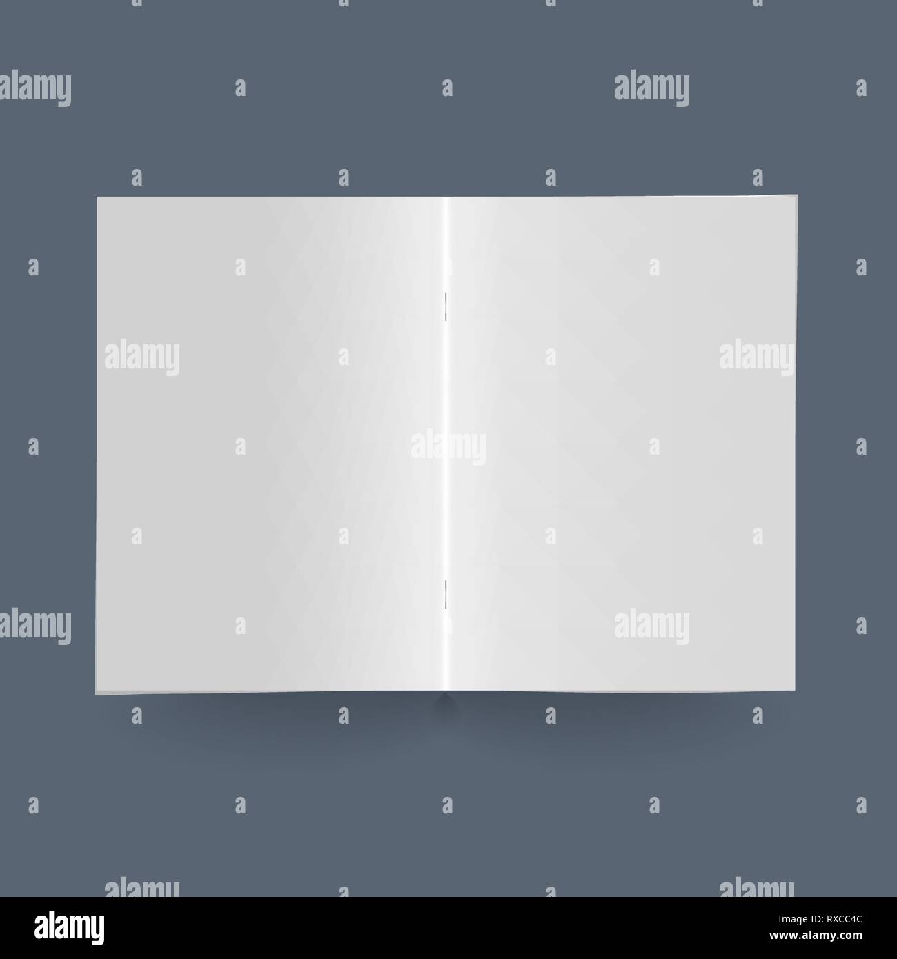 The mock up of the realistic blank opened brochure with shadow Stock ...