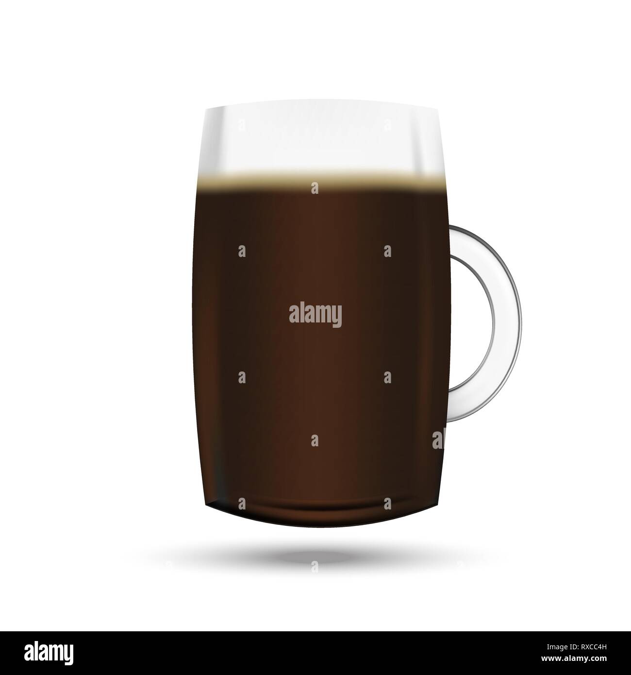 Realistic vector pint of beer on the white background Stock Vector ...