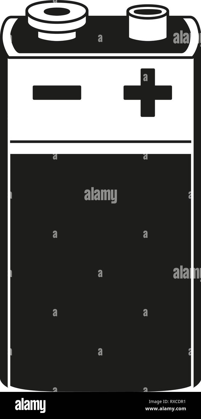 Black and white PP3 type battery Stock Vector Image & Art - Alamy