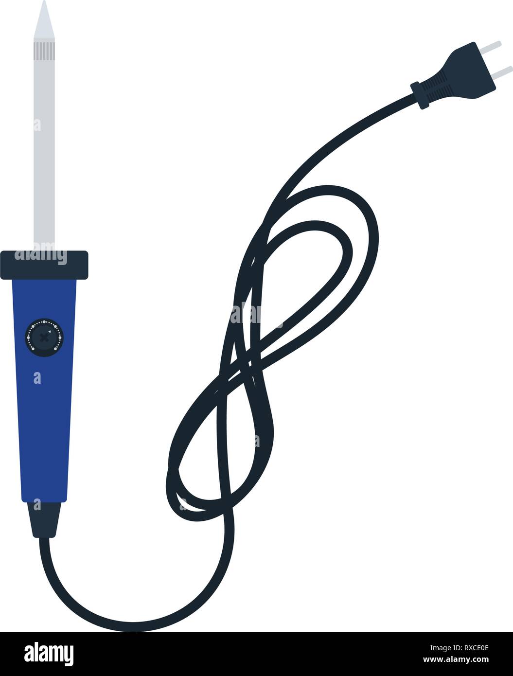 Soldering iron icon. Flat color design. Vector illustration Stock ...