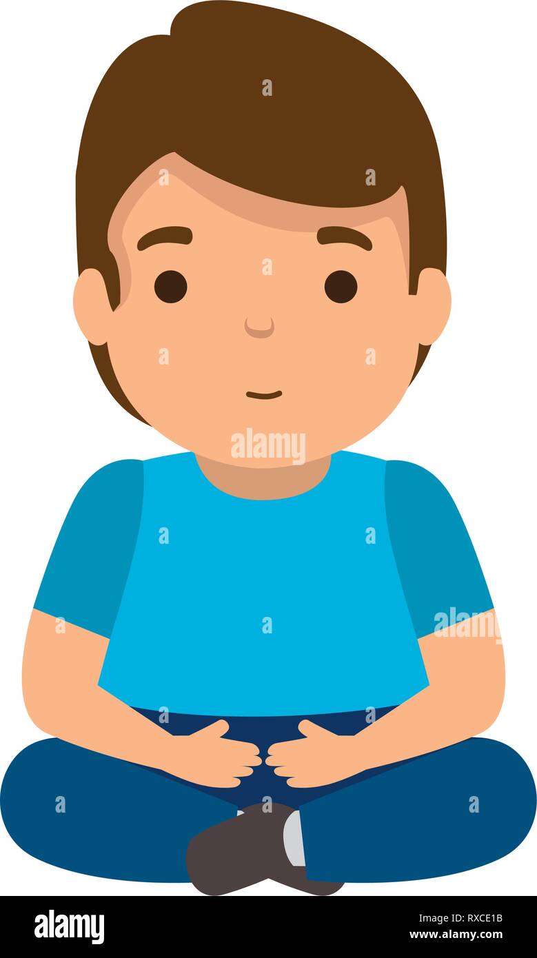 young man seated avatar character Stock Vector Image & Art - Alamy