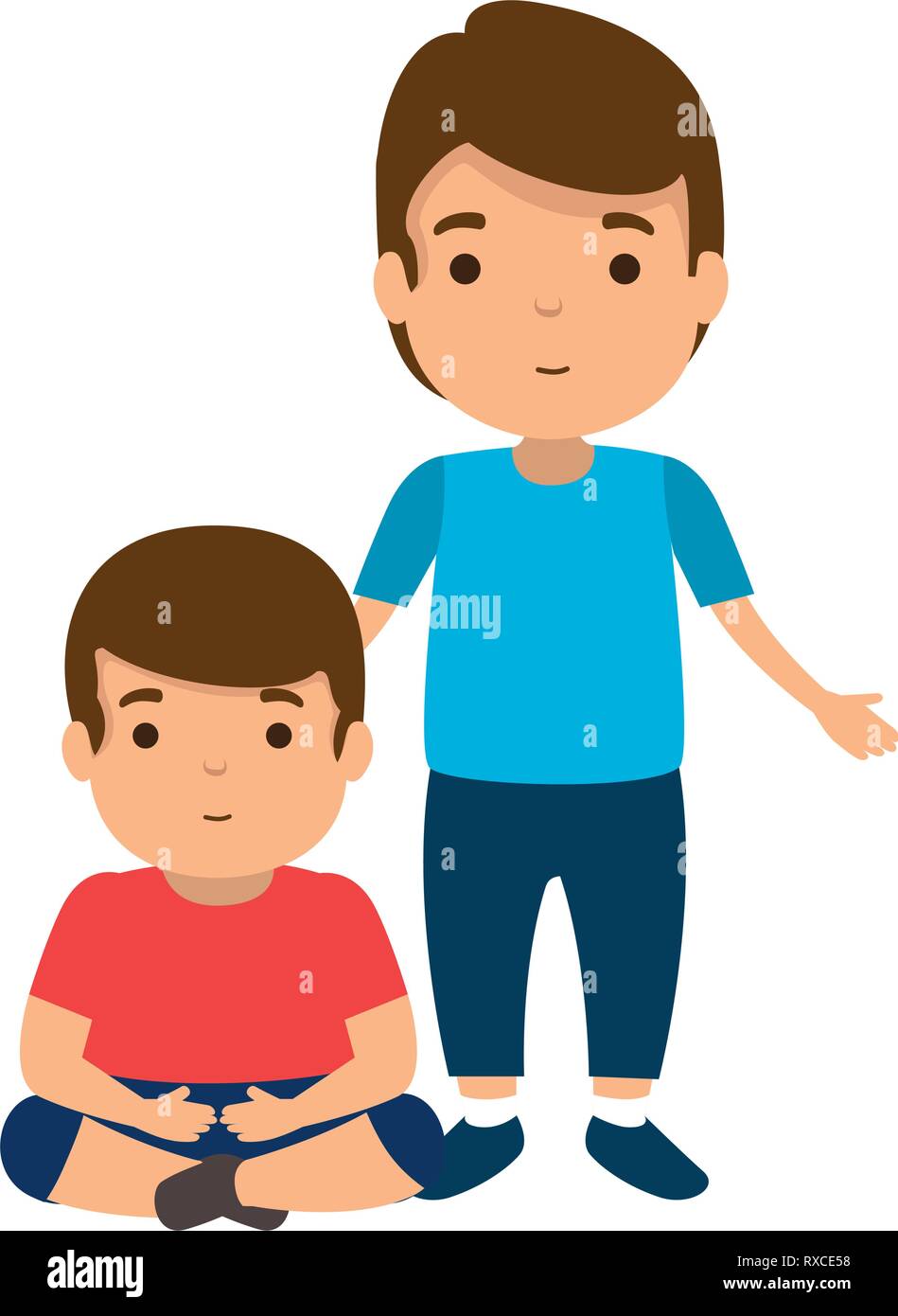 father with son characters Stock Vector Image & Art - Alamy