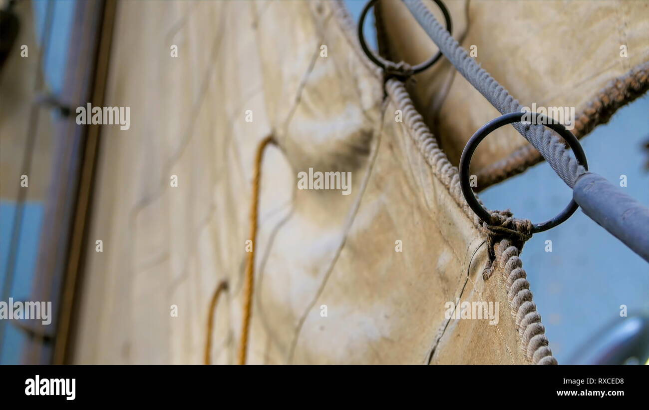 The big sailor cloth in the ship. This helps in the sailing of the ship ...