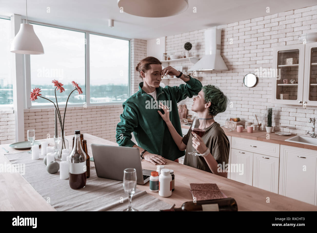 Drunk girlfriend hi-res stock photography and images - Alamy