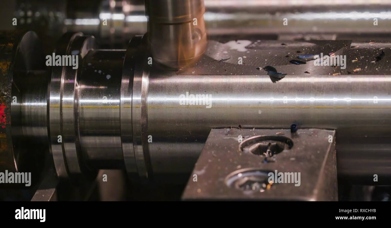 Closer look of the milling of the metal tubes. The scrapes coming out ...