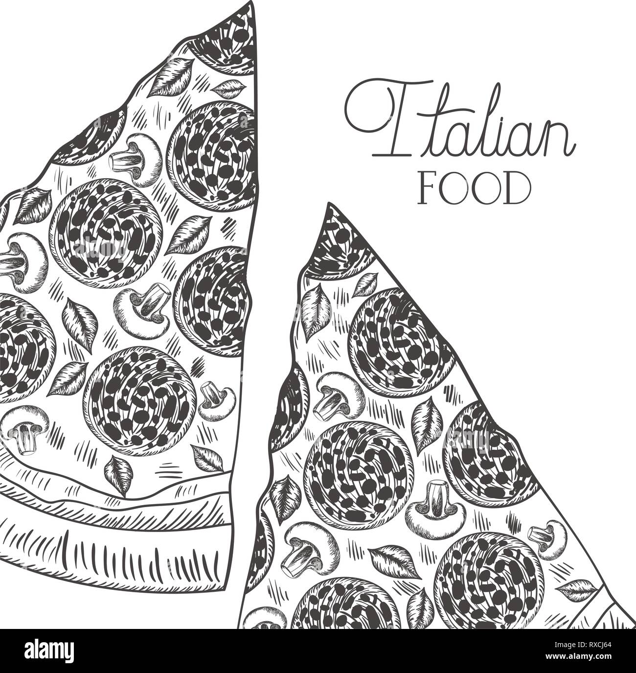 delicious italian pizza isolated icon Stock Vector Image & Art - Alamy