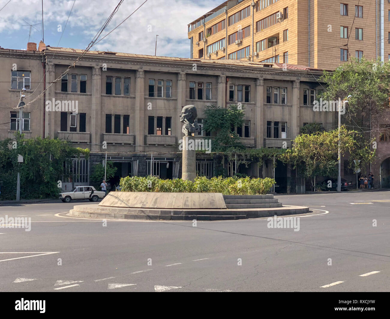 Andrei Sakharov statue in Andrei Sakharov square in Kentron district in ...