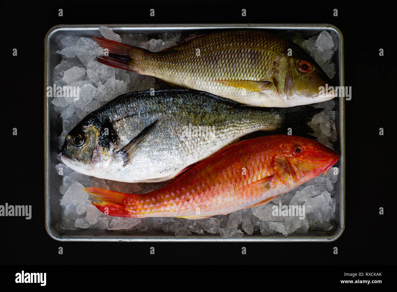 Raw assorted fish Stock Photo - Alamy