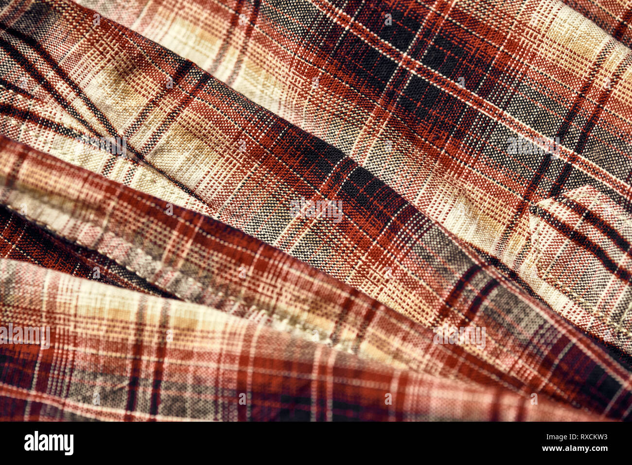 checkered fabric close up for texture or background Stock Photo - Alamy