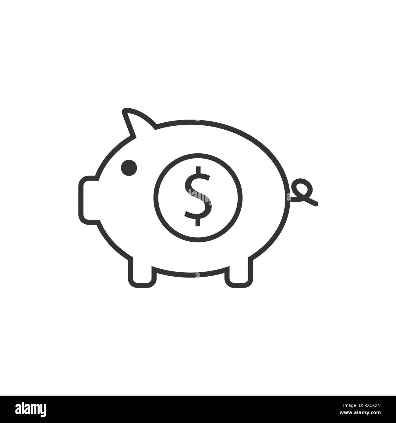 Bank, finance money pig saving icon Stock Vector Image & Art - Alamy