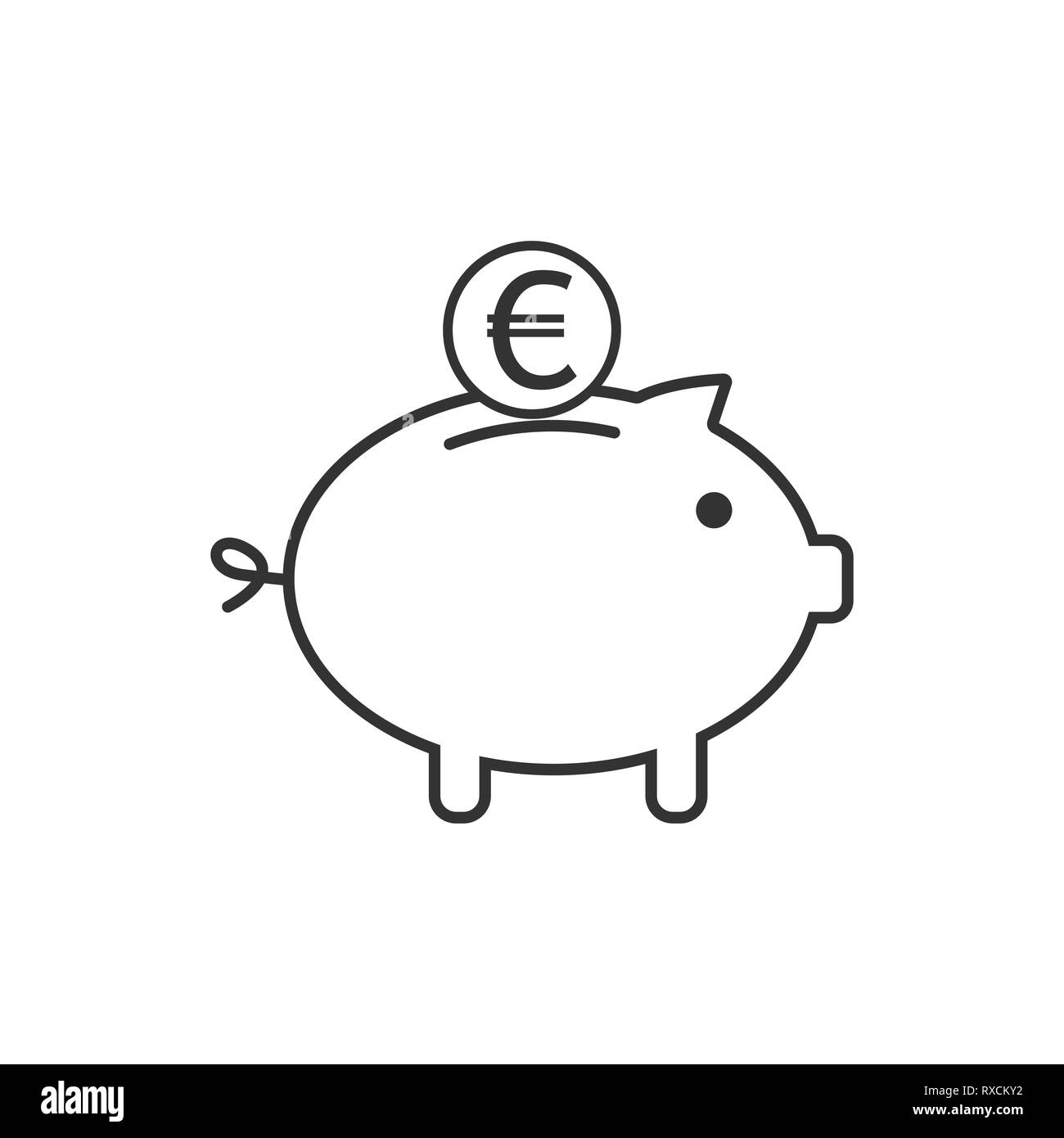 Bank, finance money pig saving icon Stock Vector Image & Art - Alamy