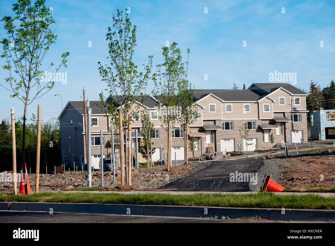 Construction of a new housing developement Stock Photo - Alamy