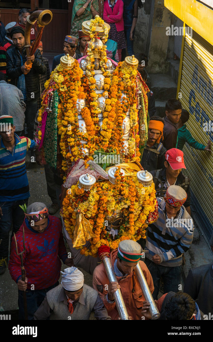 KULLU, INDIA During the Dusshera festival villagers present their ...