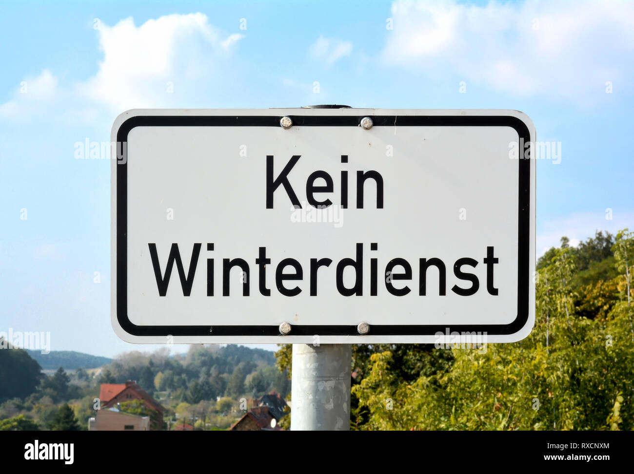 No winter maintenance sign hi-res stock photography and images - Alamy