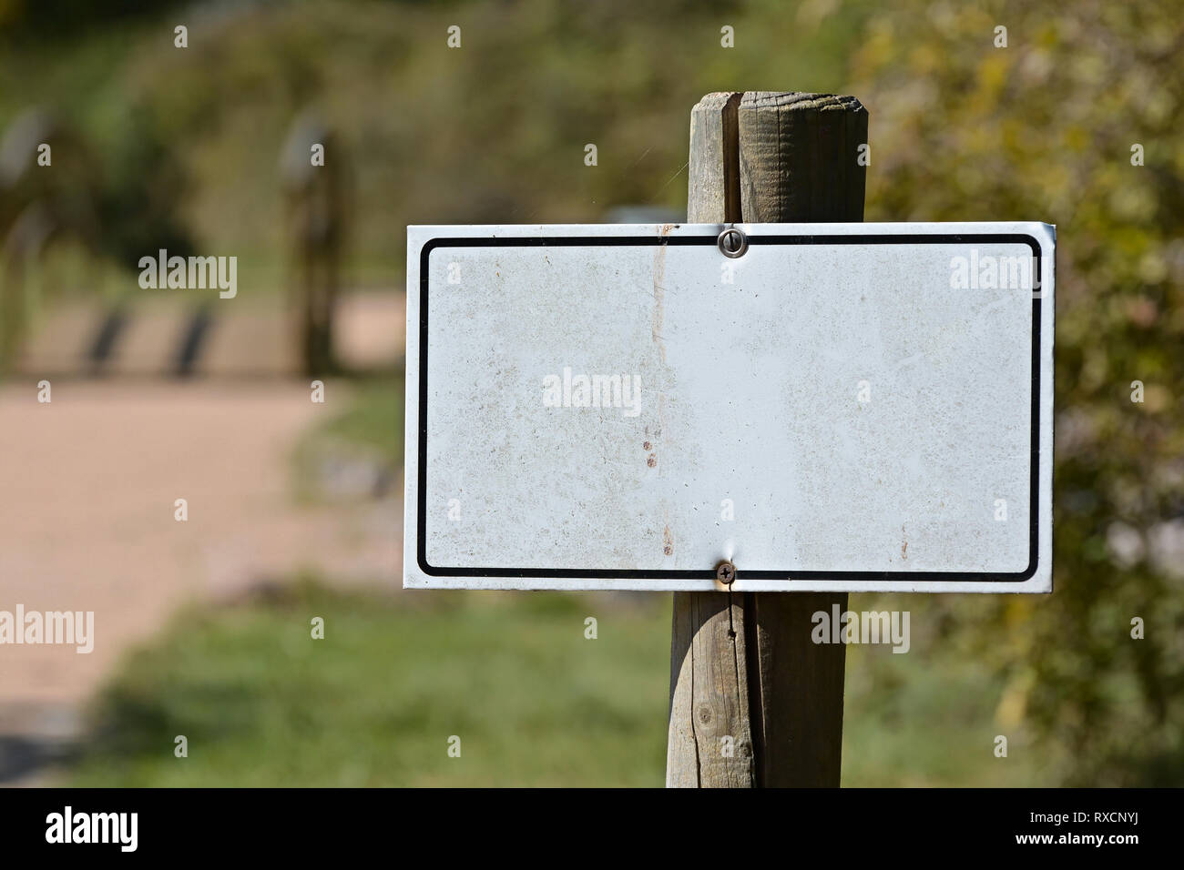 empty signboard with copy space on the roadside Stock Photo - Alamy