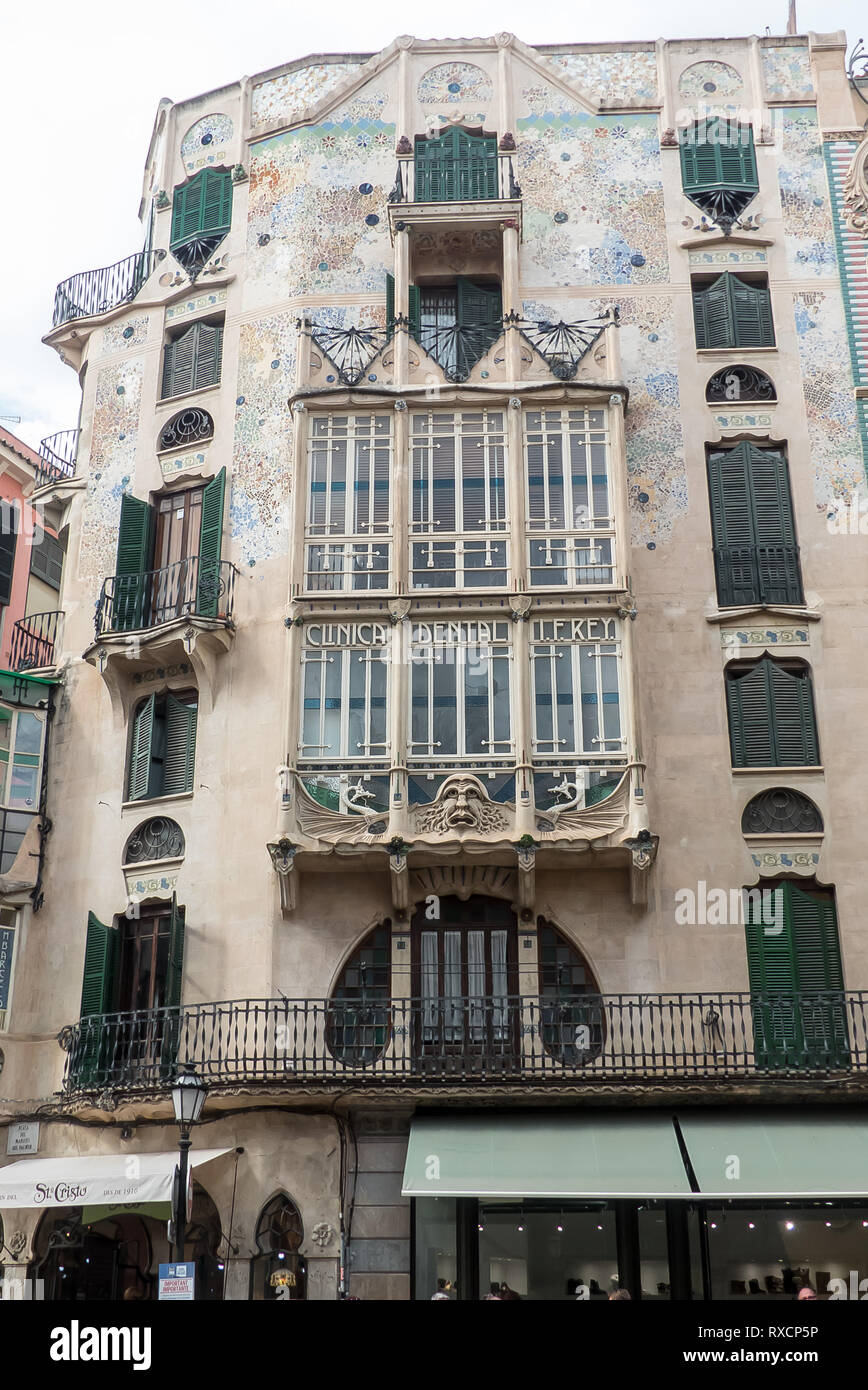 A fine example of modernism on this building Palma, Majorca Stock Photo ...