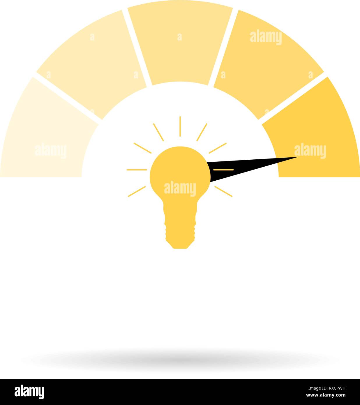 Indicator of creativity new ideas bright and dim. Idea creative ...