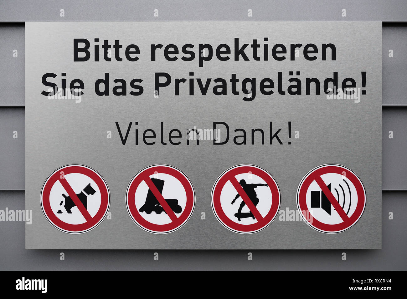 please respect the private area Stock Photo - Alamy