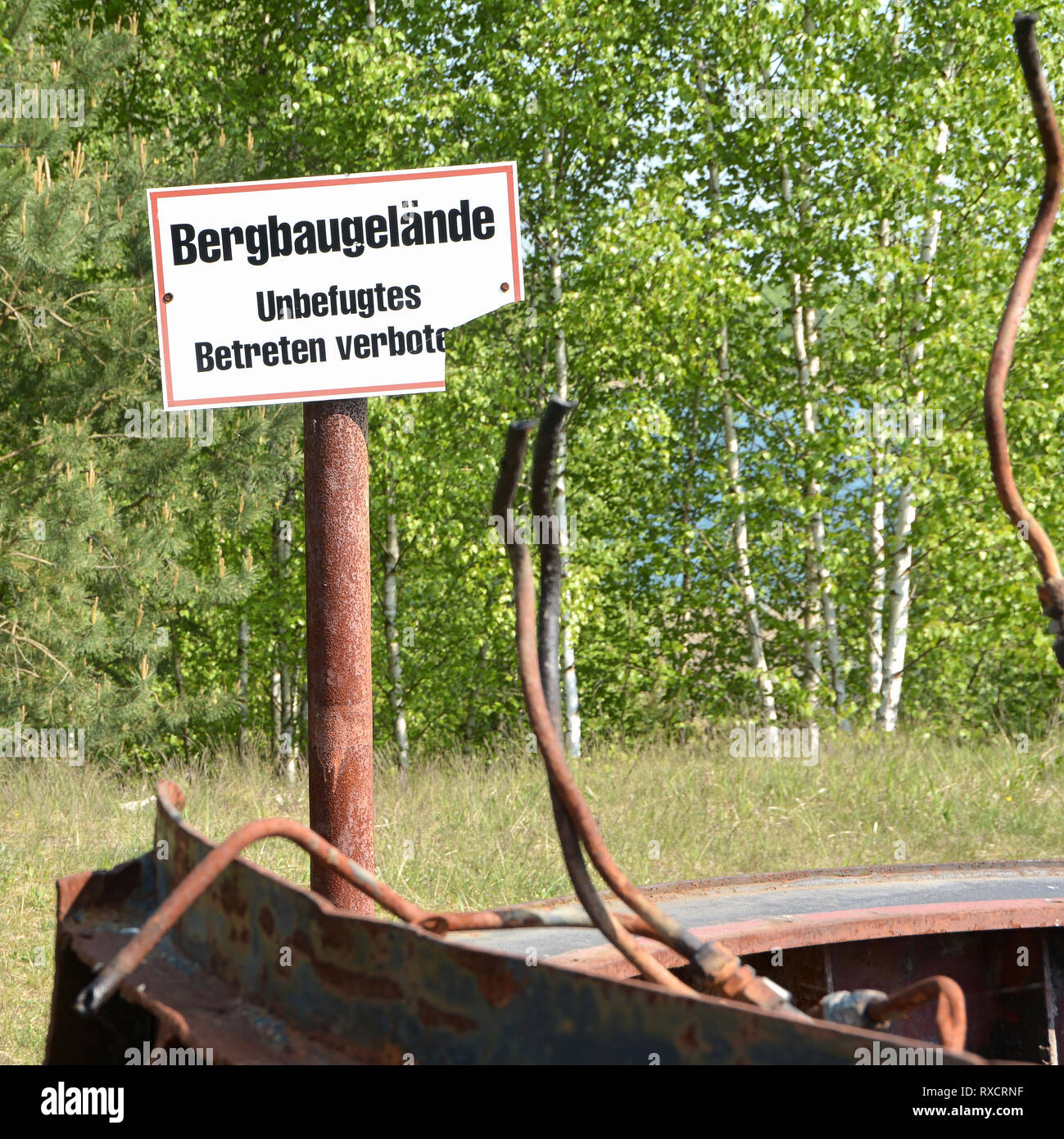 Mining warning danger sign hi-res stock photography and images - Alamy