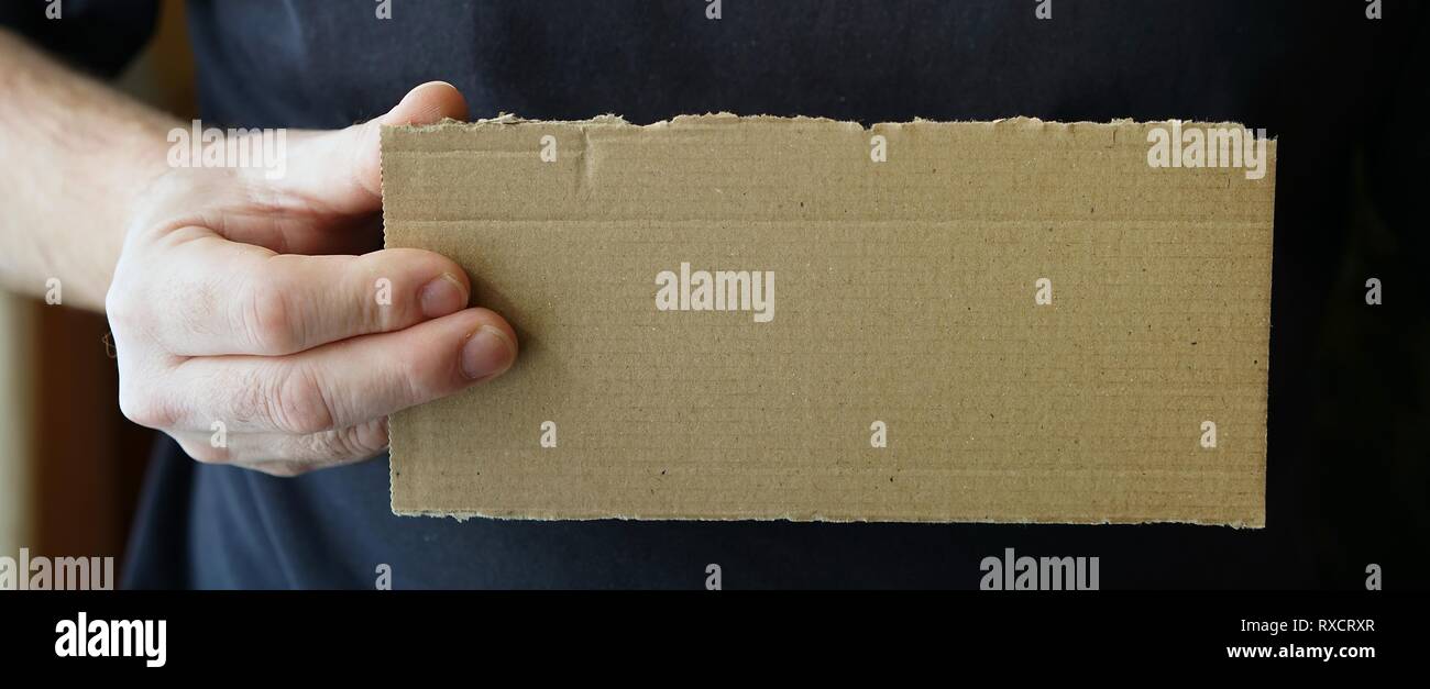 empty cardboard signboard Stock Photo - Alamy