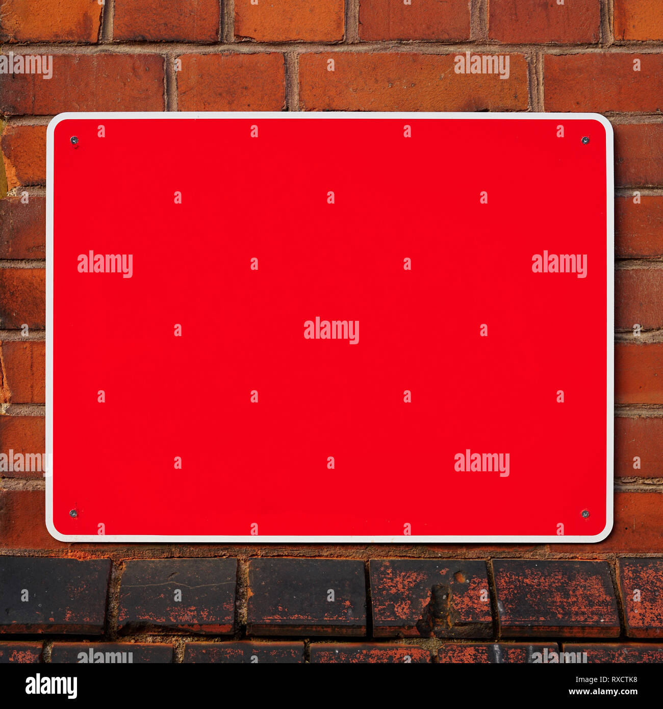 empty red sign Stock Photo - Alamy