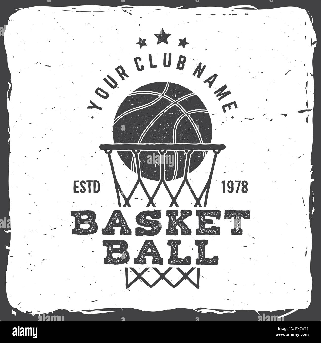 Vintage basketball hoop Stock Vector Images - Alamy