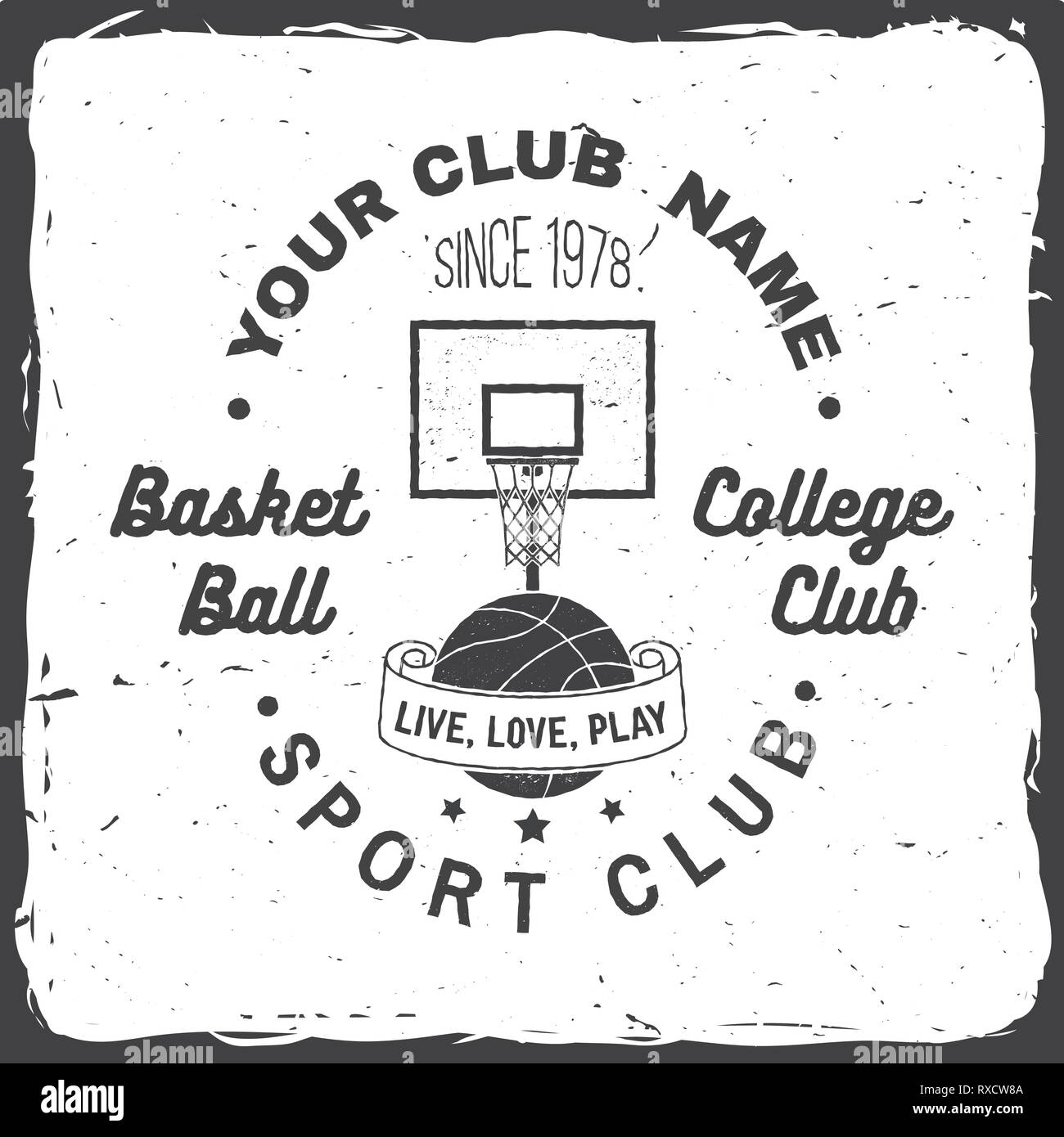 Basketball club badge. Vector illustration. Concept for shirt, print ...