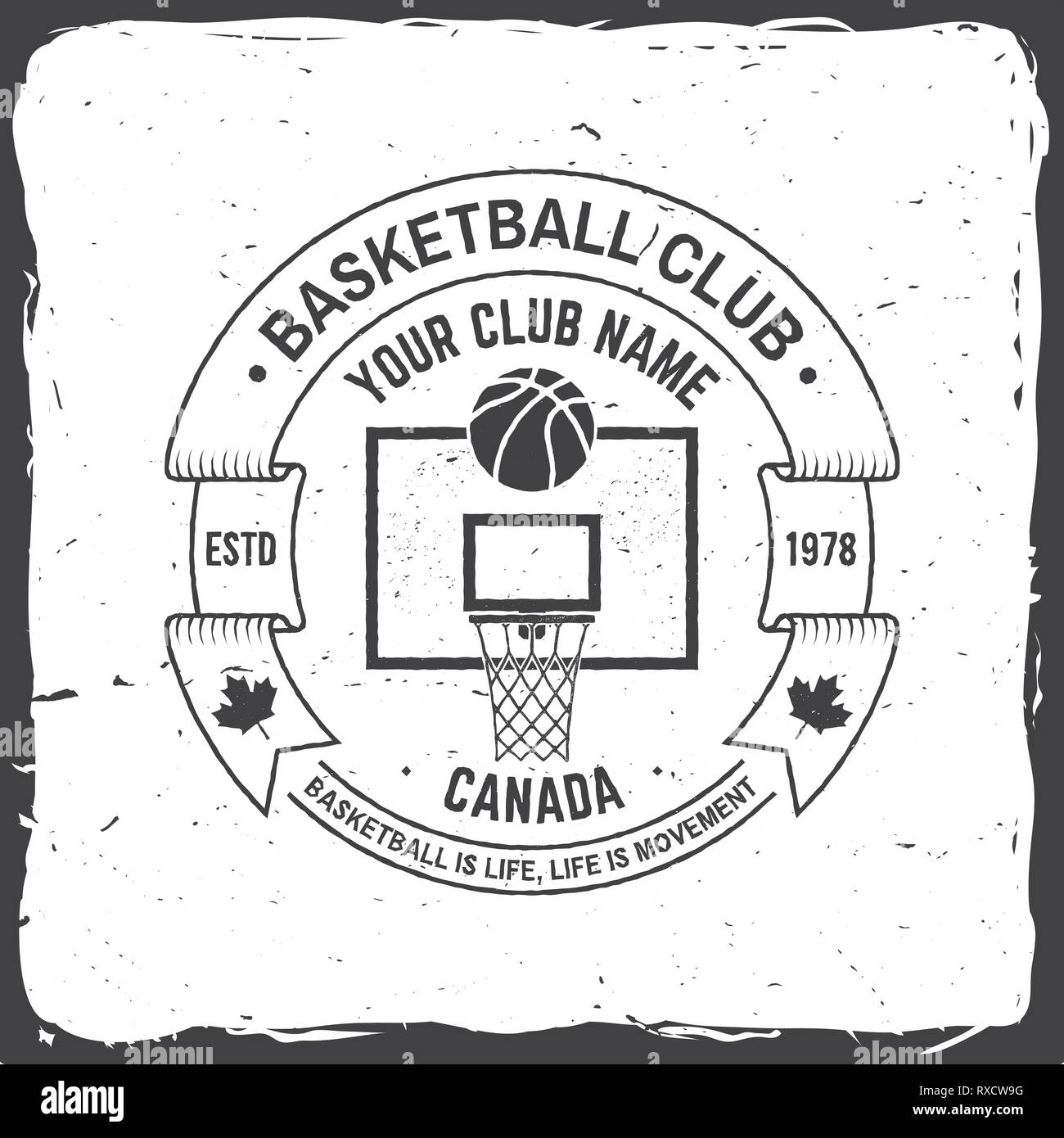 Basketball club badge. Vector illustration. Concept for shirt, print ...