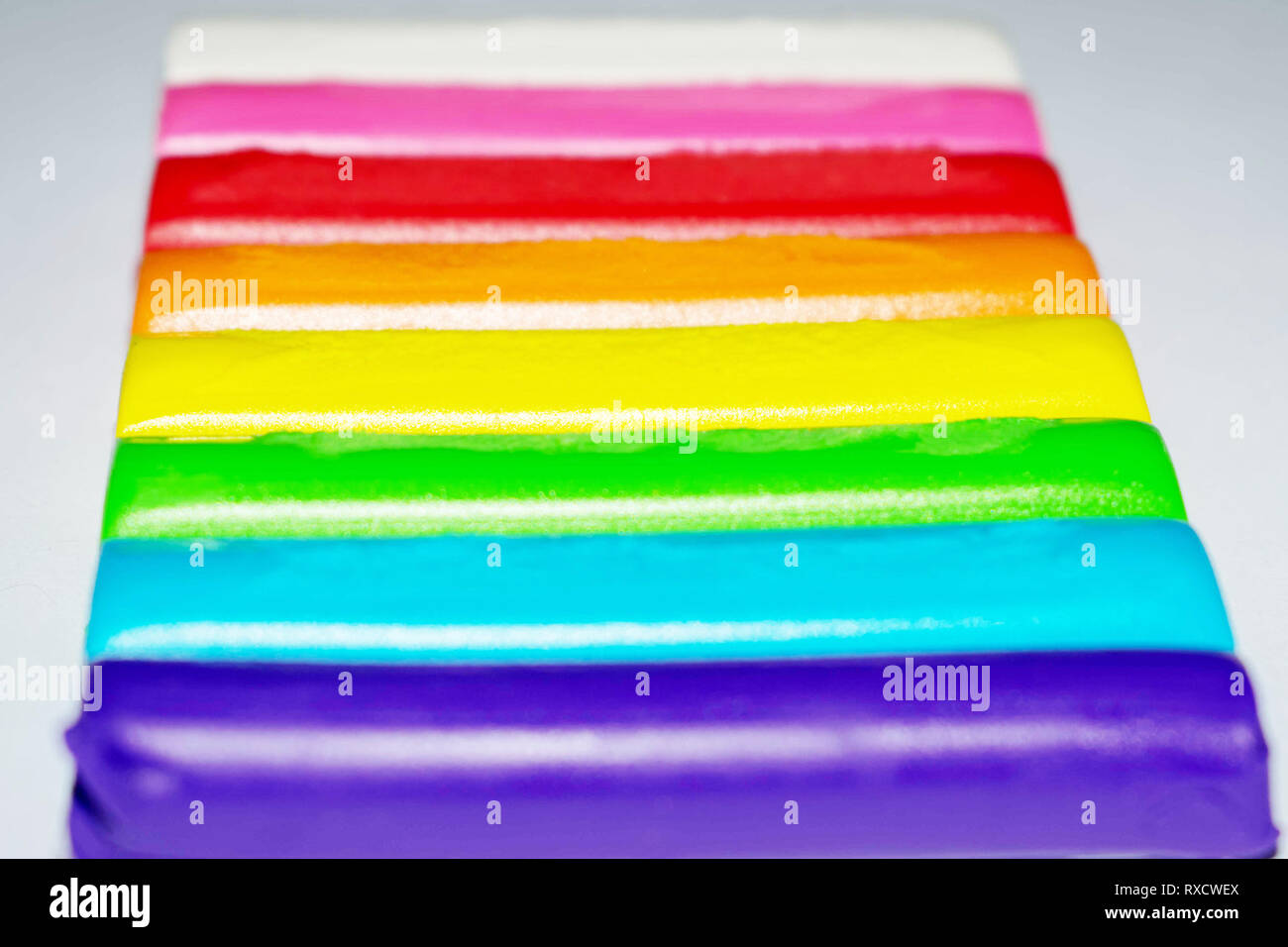 Set of colorful plasticine isolated on a white background Stock Photo ...