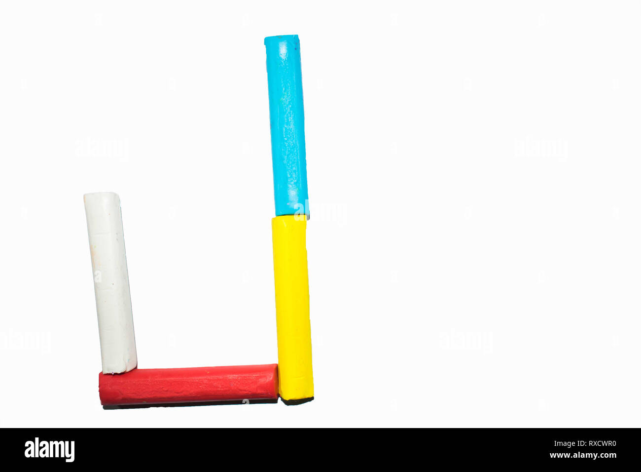 Capital Letter J - Letter in the alphabet made out of clay sticks on a ...