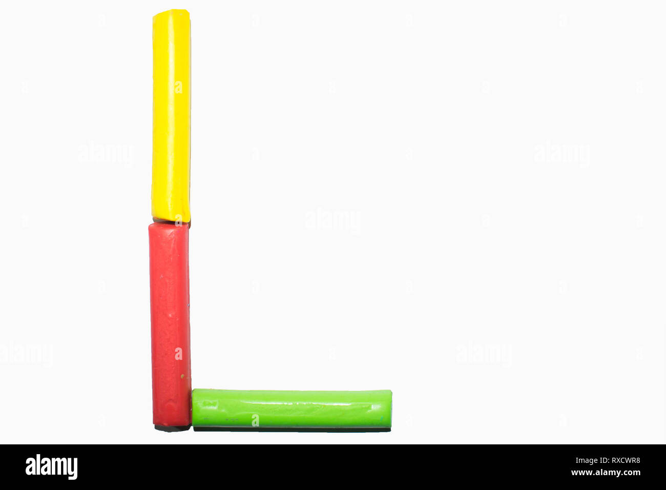 Capital Letter L - Clay stick forming the letter L Stock Photo - Alamy