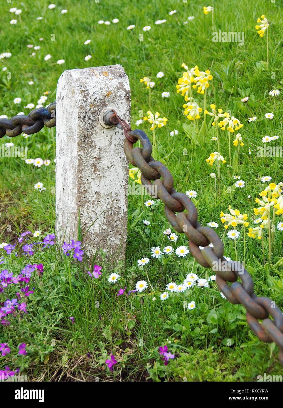 Chain link bollard hi-res stock photography and images - Alamy