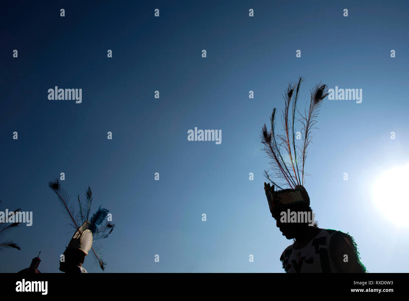 Dancers perform a dance to Mesoamerican goddess Tonantzin, meaning Our ...