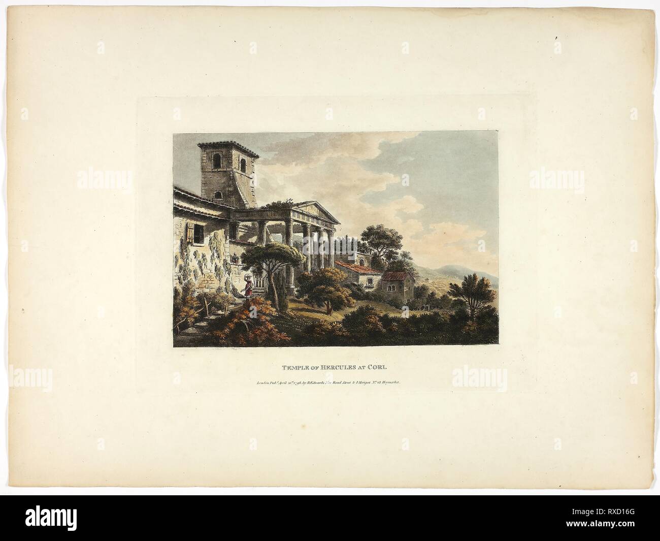 Temple of Hercules at Cori, plate thirty-two from the Ruins of Rome. M ...