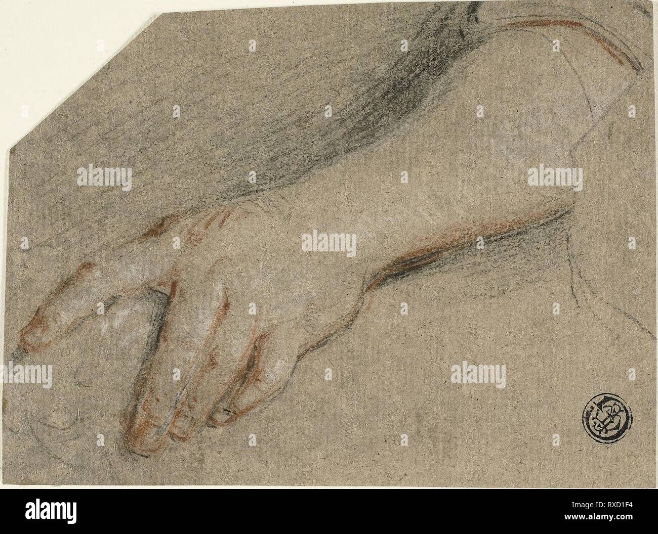 Hand Pointing and Forearm. Antoine Coypel; French, 1661-1722. Date ...