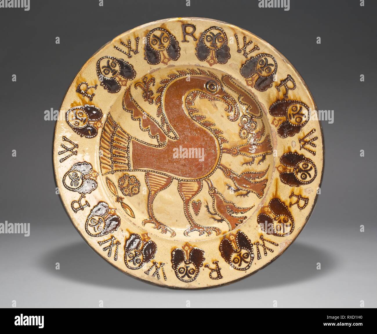 Dish. Staffordshire, England. Date: 1690-1710. Dimensions: Diam. 46.4 ...