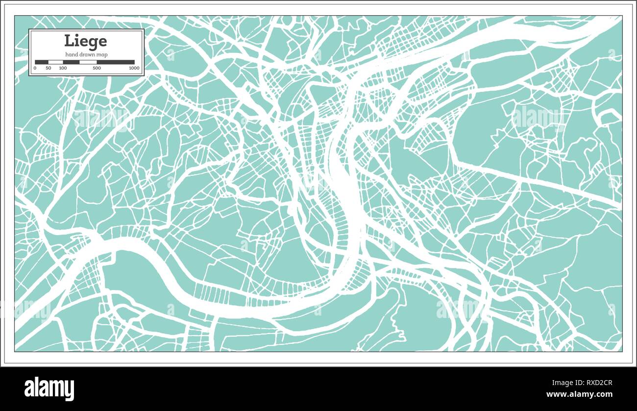 Liege city map Stock Vector Images - Alamy