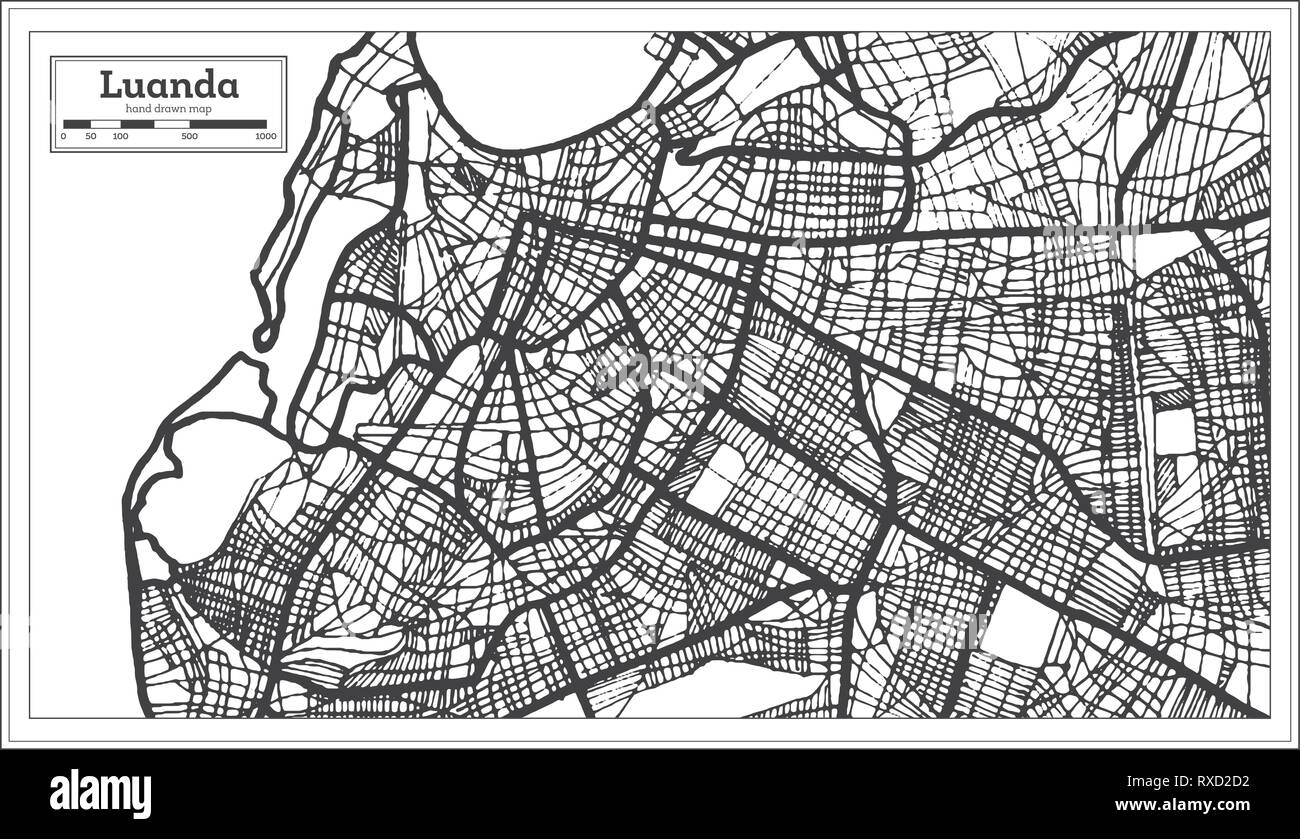 Map of the city of luanda in angola hi-res stock photography and images ...