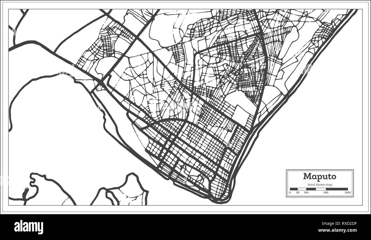 Vintage map of mozambique Black and White Stock Photos & Images - Alamy