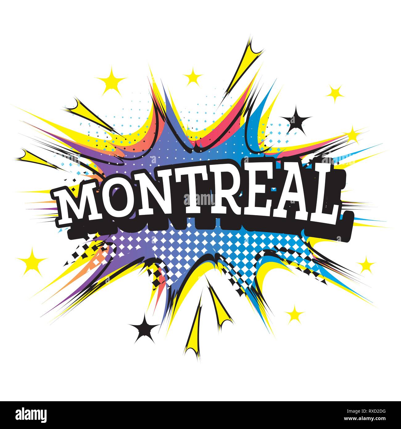 Montreal Canada Comic Text in Pop Art Style. Vector Illustration Stock ...