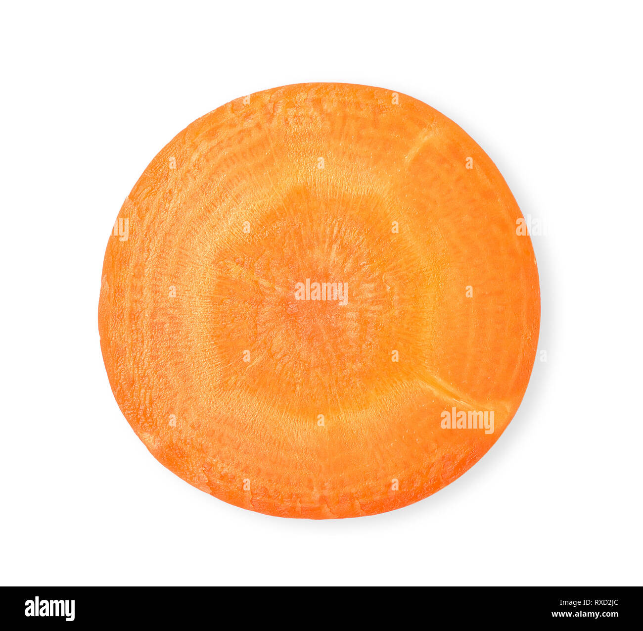 Half Carrot isolated on white clipping path Top view Stock Photo - Alamy