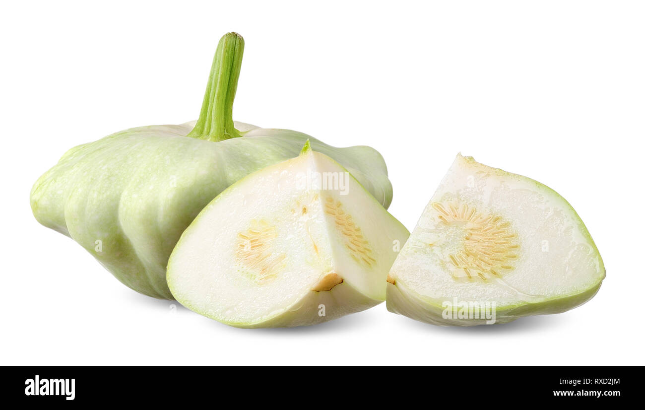 Patty pan squash isolated on white with clipping path Stock Photo - Alamy