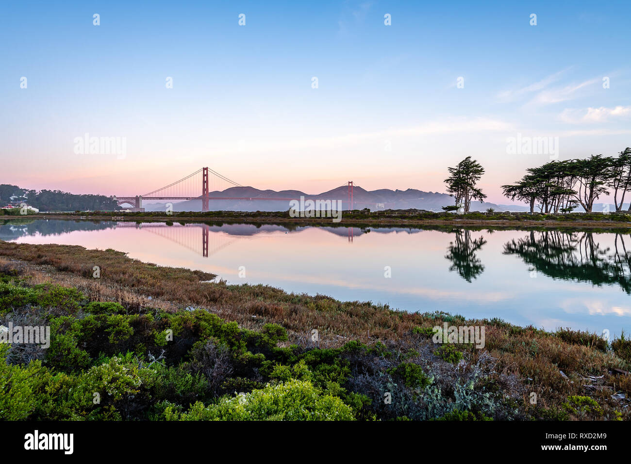 Crissy Field at daybreak Stock Photo - Alamy