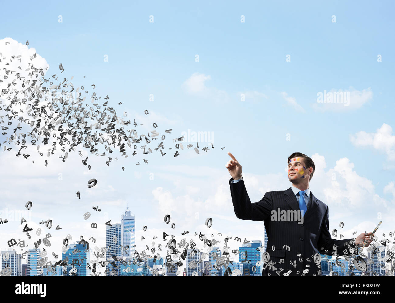 Business inspiration of young man Stock Photo - Alamy