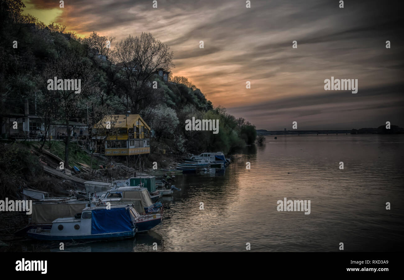 Belgrade during sunset hi-res stock photography and images - Alamy