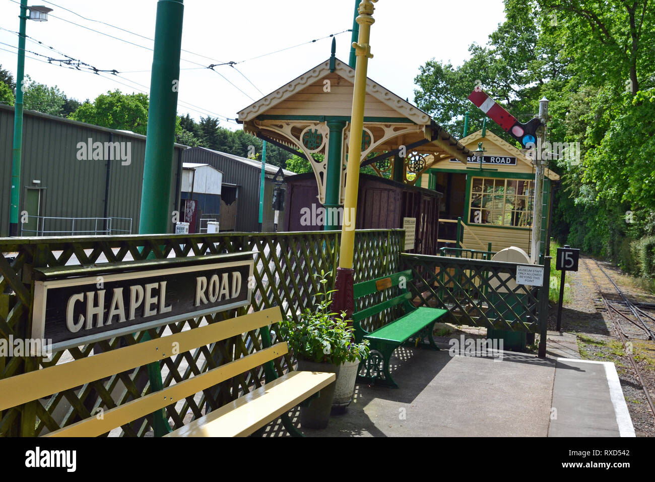 Chapel Road Station on the narrow gauge railway at the East Anglia ...