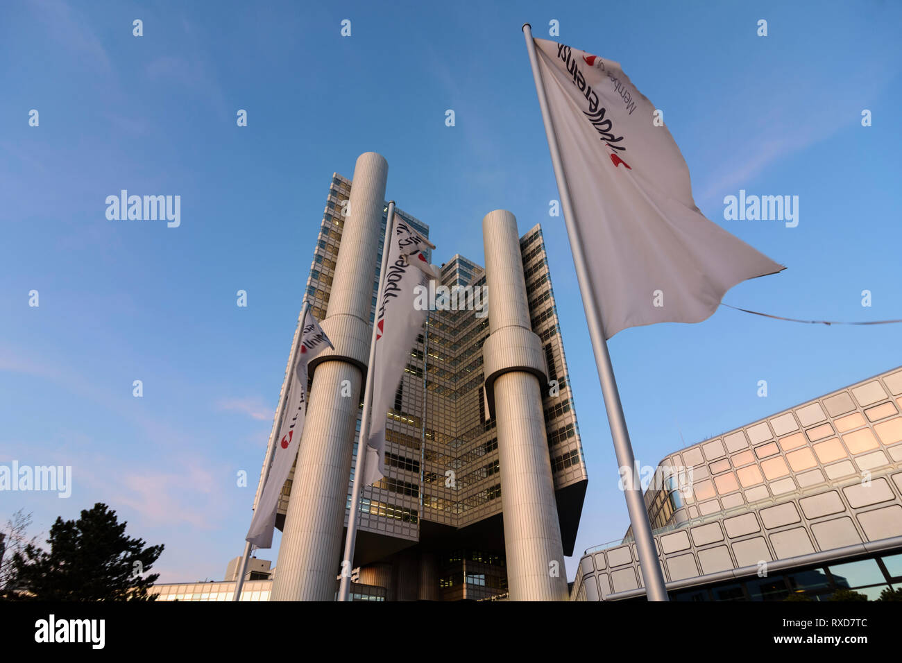 München, Munich: HVB Tower, former Hypo-Haus of bank HypoVereinsbank ...