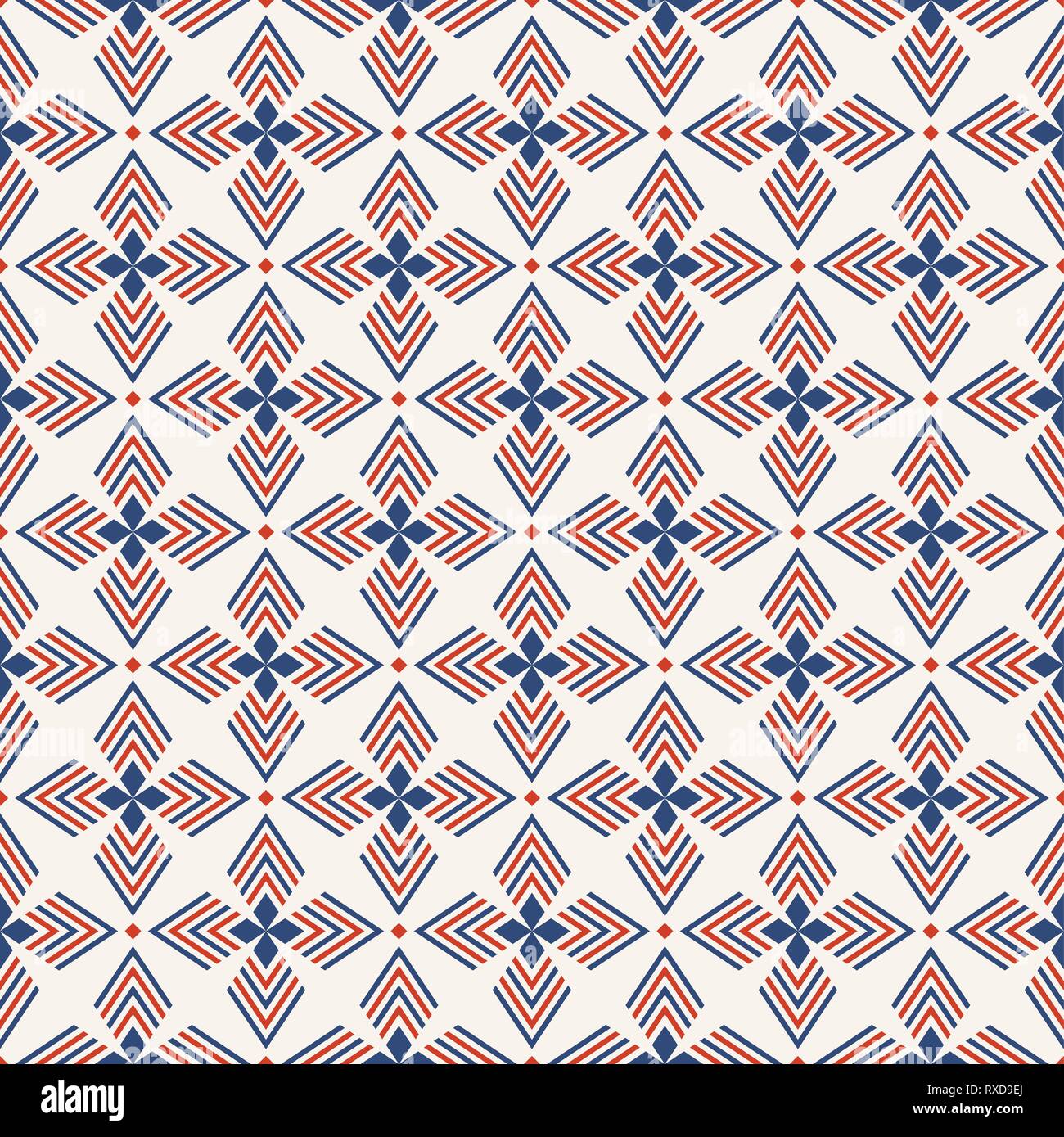 Abstract geometric seamless pattern. Regularly repeating ethnic geometric ornament. Flat design ...